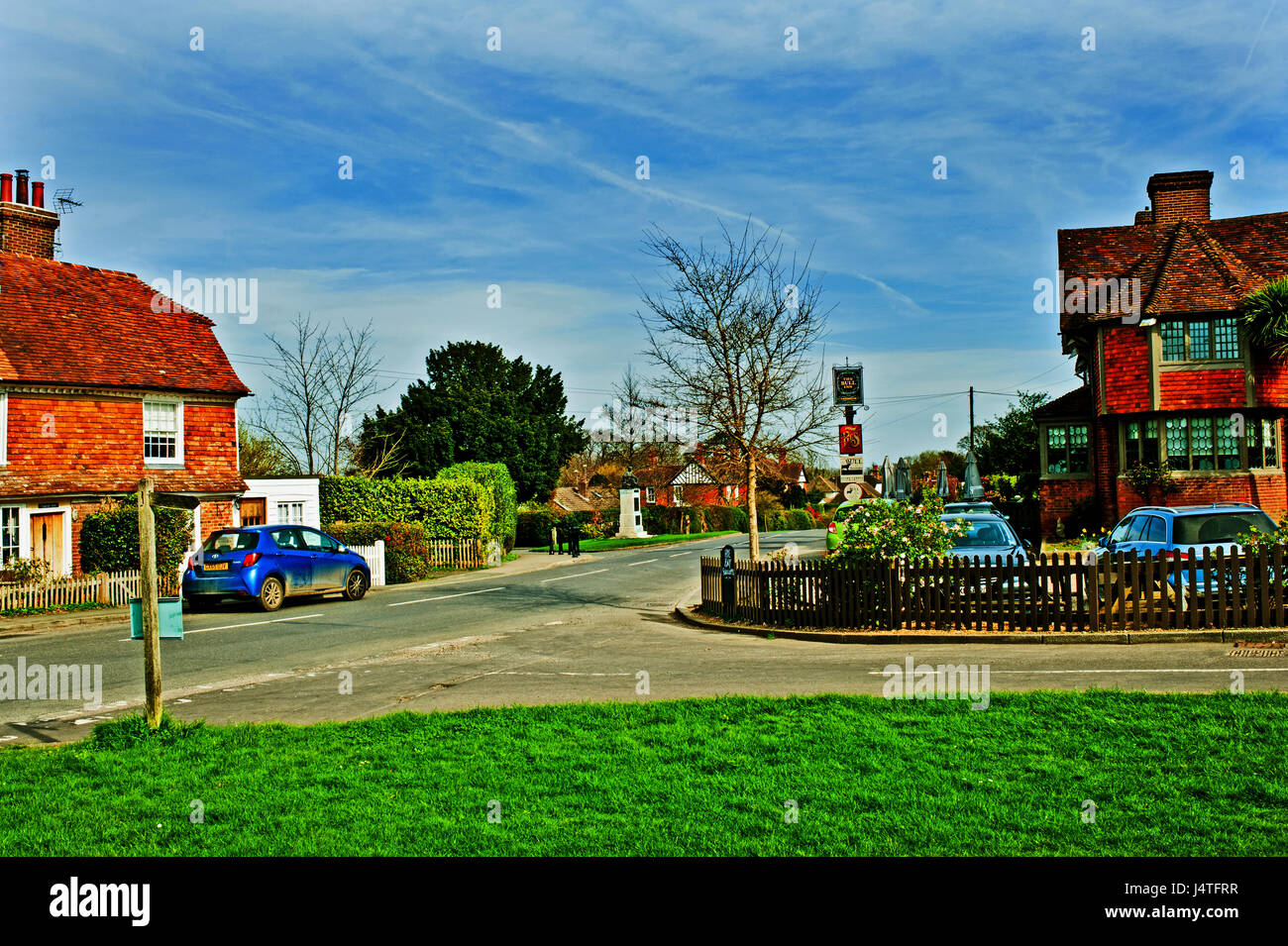 Church View House and The Bull Inn, Benenden, Kent Stock Photo - Alamy