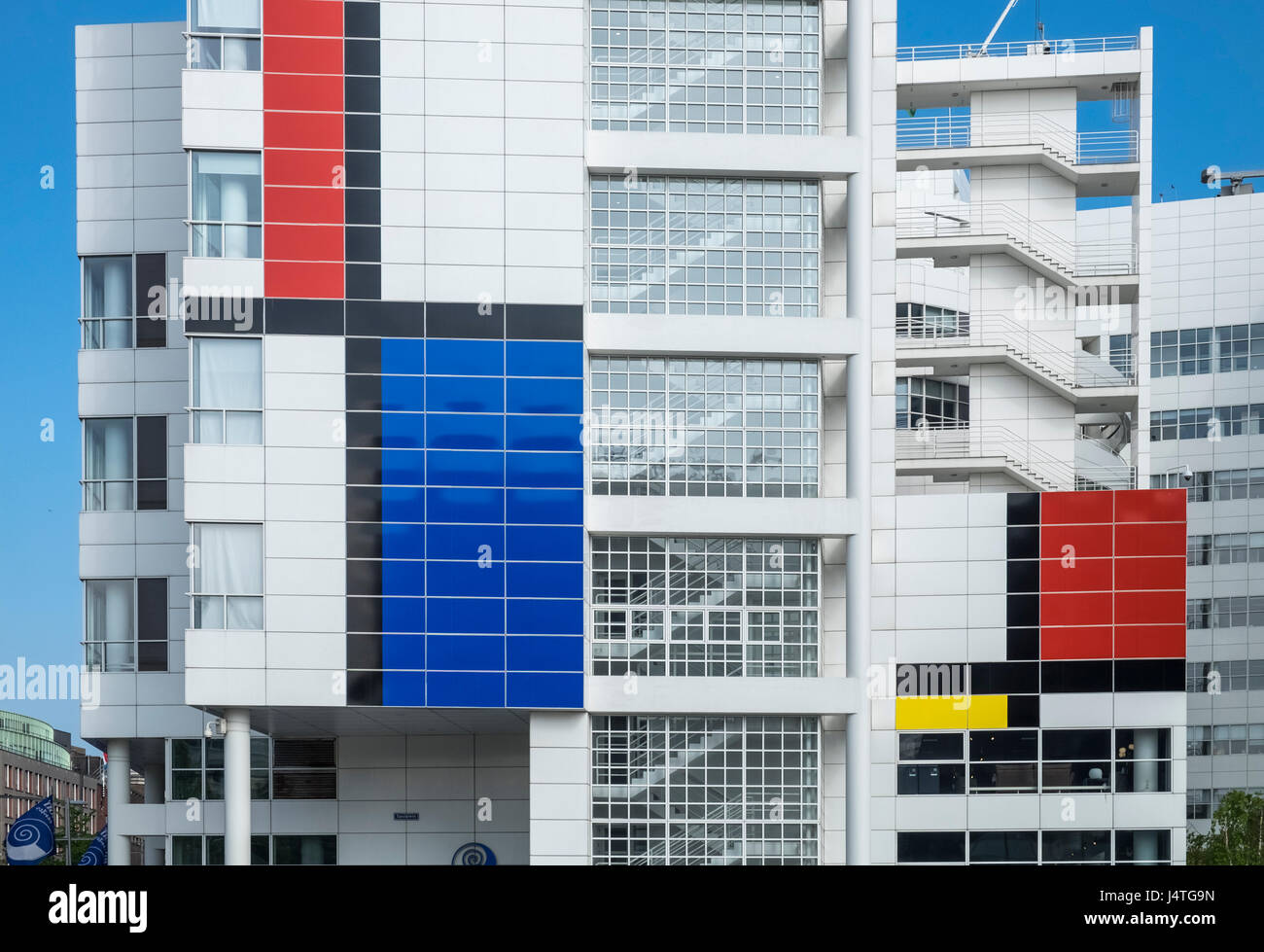 Modern architectural exterior of The Hague City Hall building, Den Haag ...