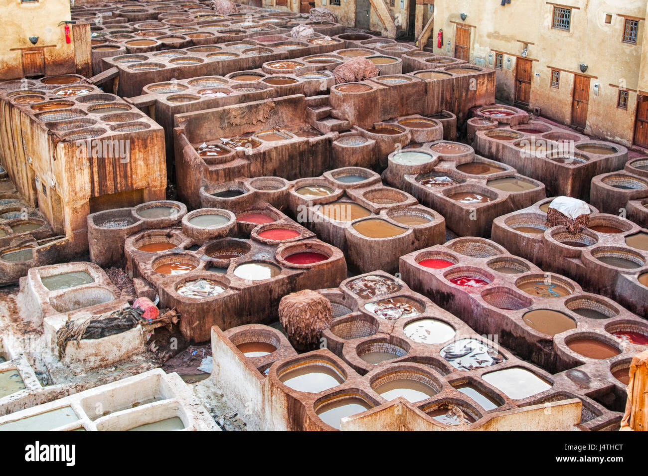 Chouwara Leather Traditional Tannery in Ancient Medina of Fes El Bali ...