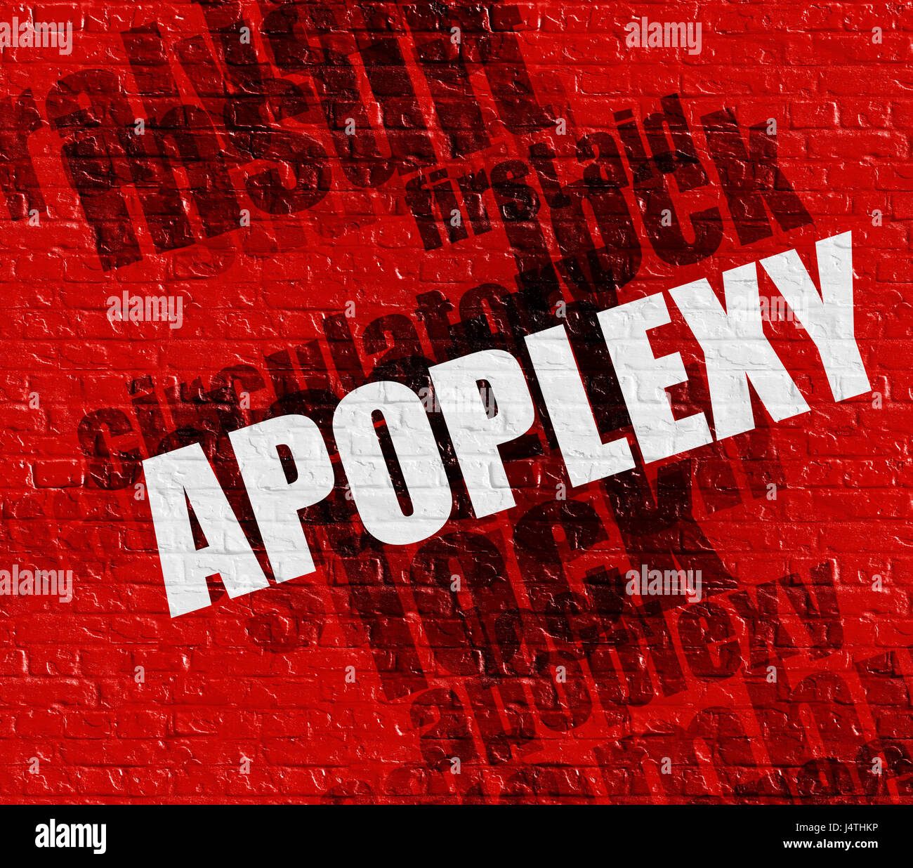 Modern healthcare concept: Apoplexy on the Red Brickwall Stock Photo ...