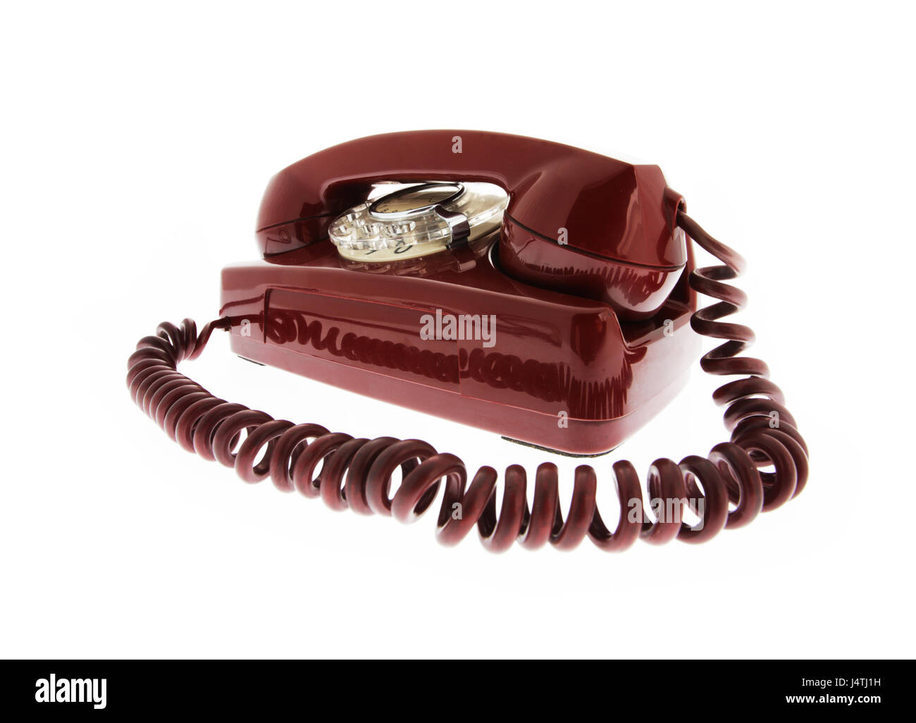 Vintage red telephone Stock Photo - Alamy