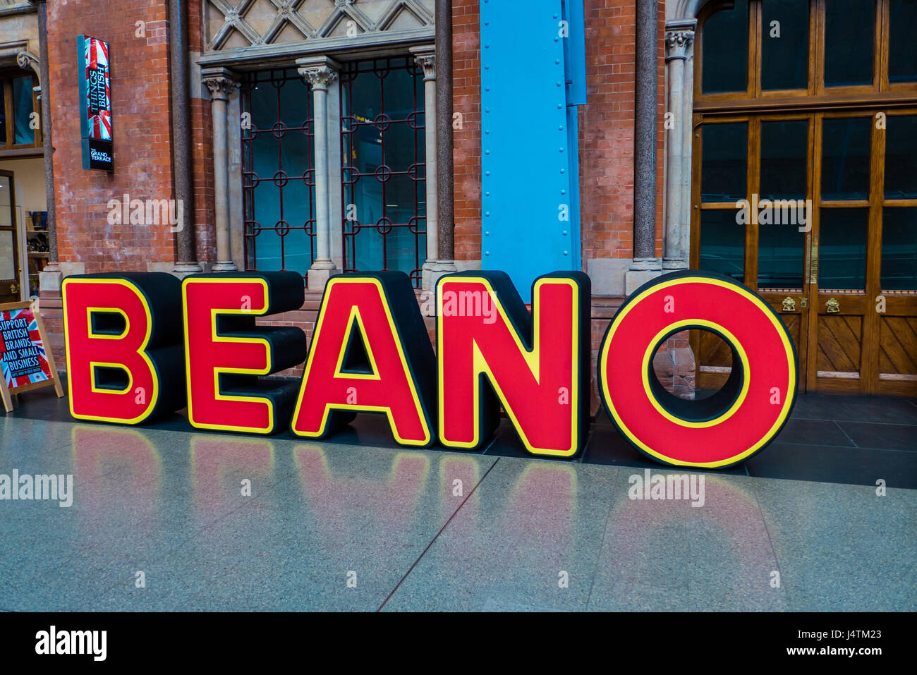 London, England - 21 October 2014 - Big colorful Beano sign ...