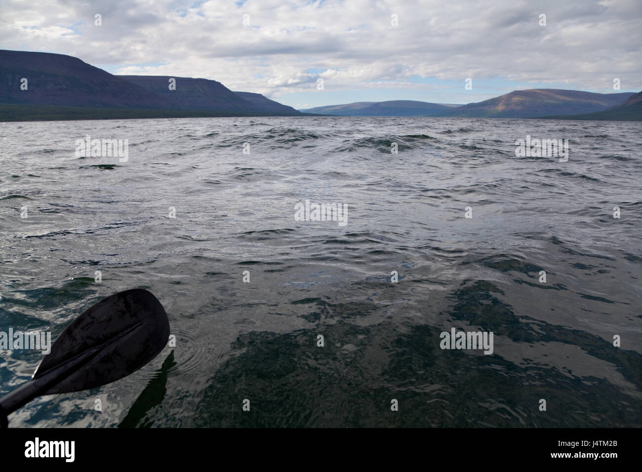 Ayan lake in table mountains. Putorana plateau. Putorana reserve. North ...