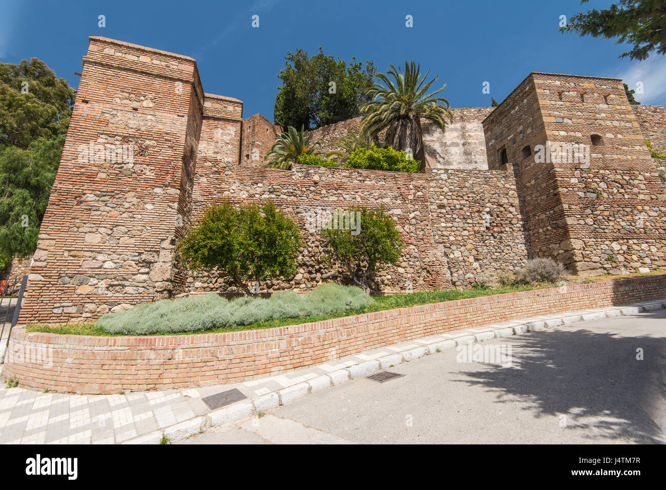 Alcazaba castle in Malaga, Spain Stock Photo - Alamy