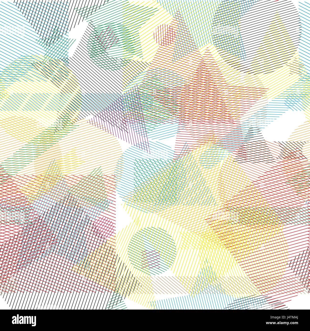 Vector abstract wallpaper seamless pattern with geometric shapes Stock ...