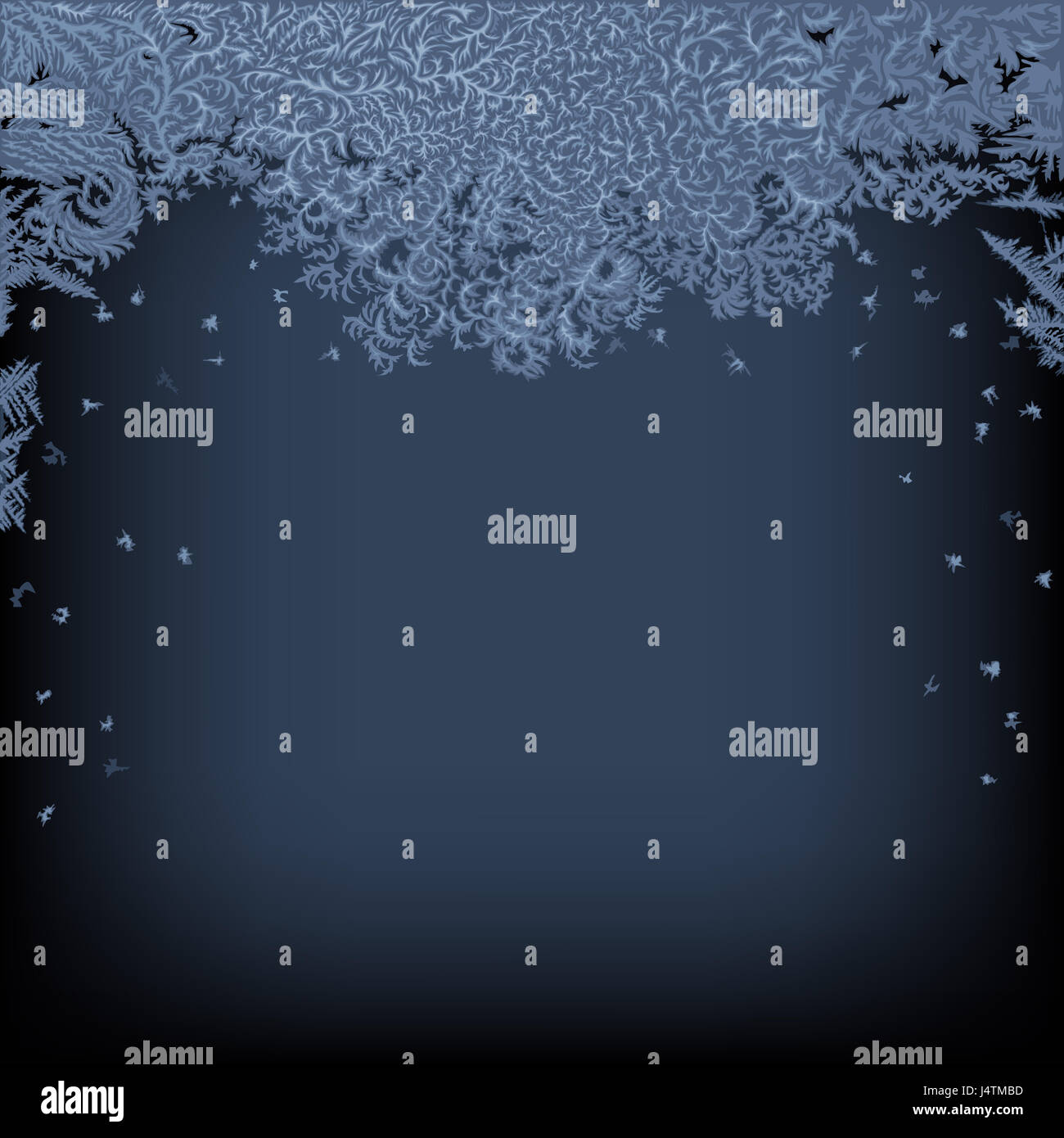 Frosty background. Hand drawn digital illustration of intricate frost ...