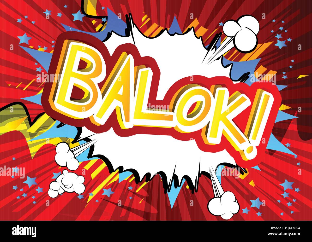 Balok! - Vector illustrated comic book style expression Stock Vector ...