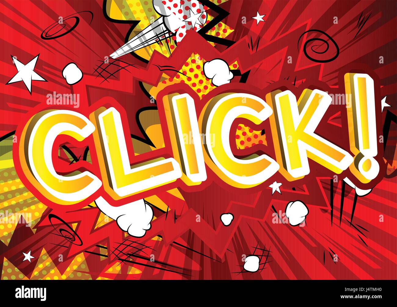 Click! - Vector illustrated comic book style expression Stock Vector ...