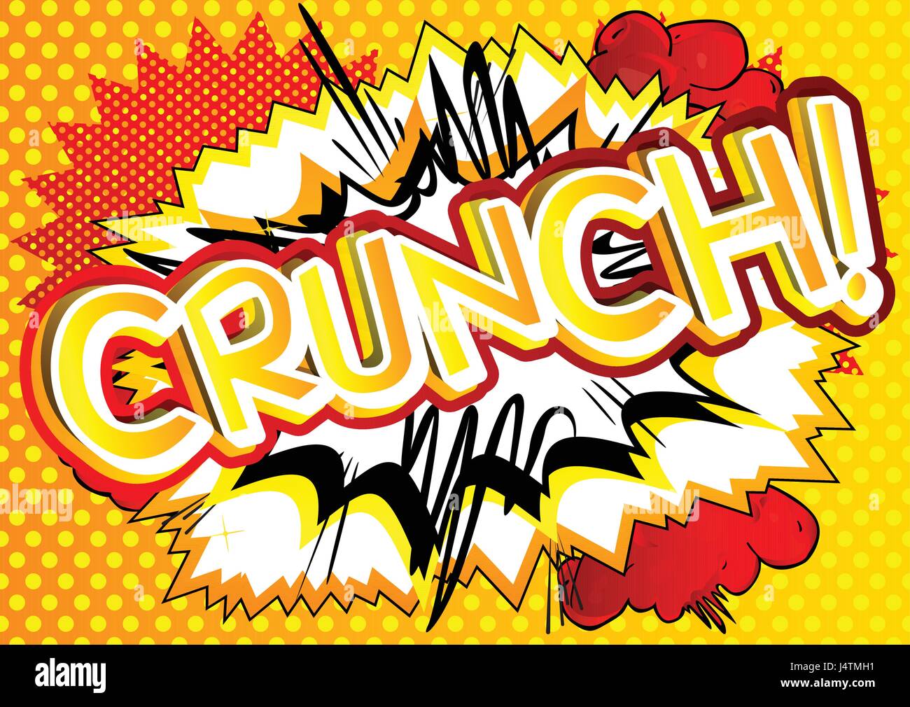 Crunch! - Vector illustrated comic book style expression Stock Vector ...