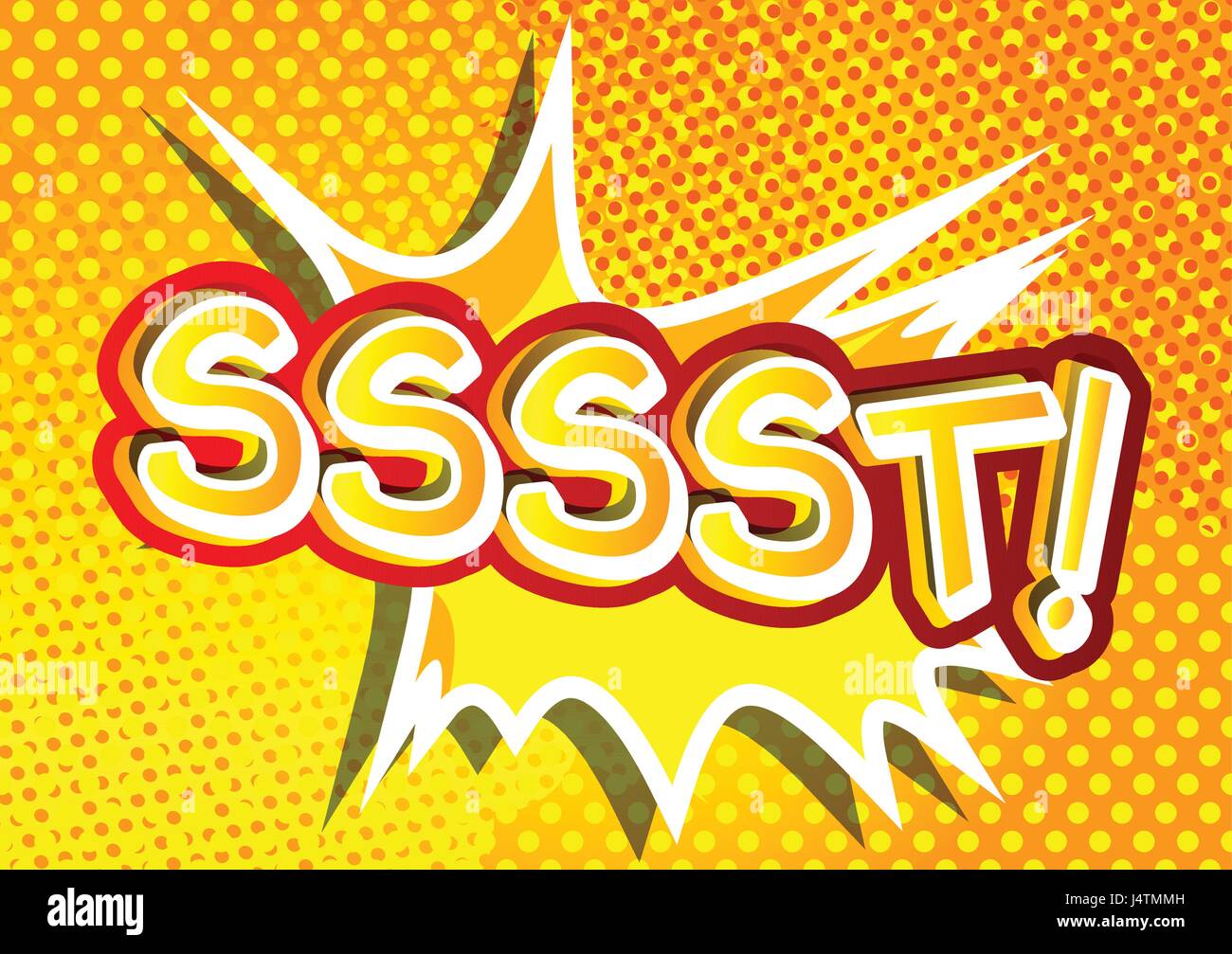 Sssst! - Vector illustrated comic book style expression Stock Vector ...