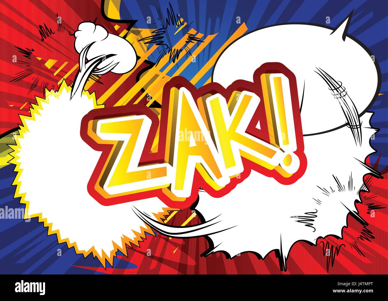 Zak! - Vector illustrated comic book style expression Stock Vector ...
