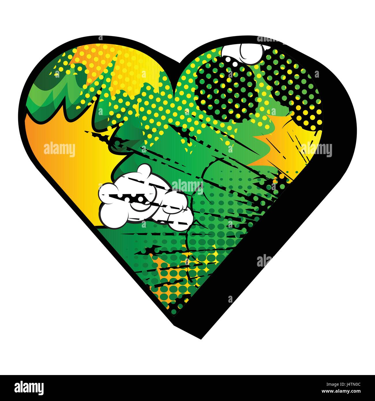 Heart filled with comic book explosion, background Stock Vector Image ...