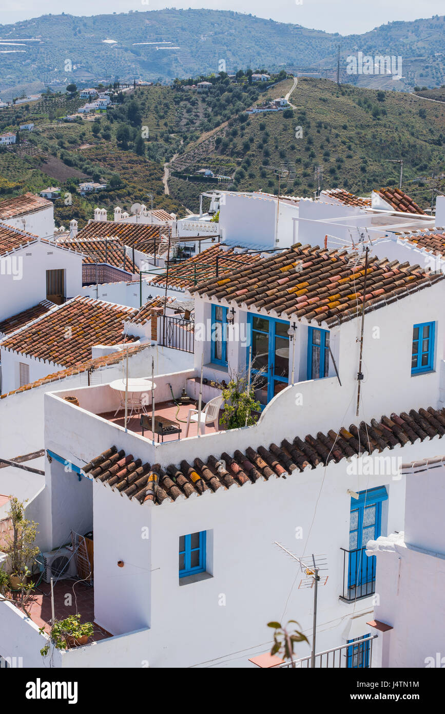 Frigiliana andalusia spain steps hill village malaga hi-res stock ...