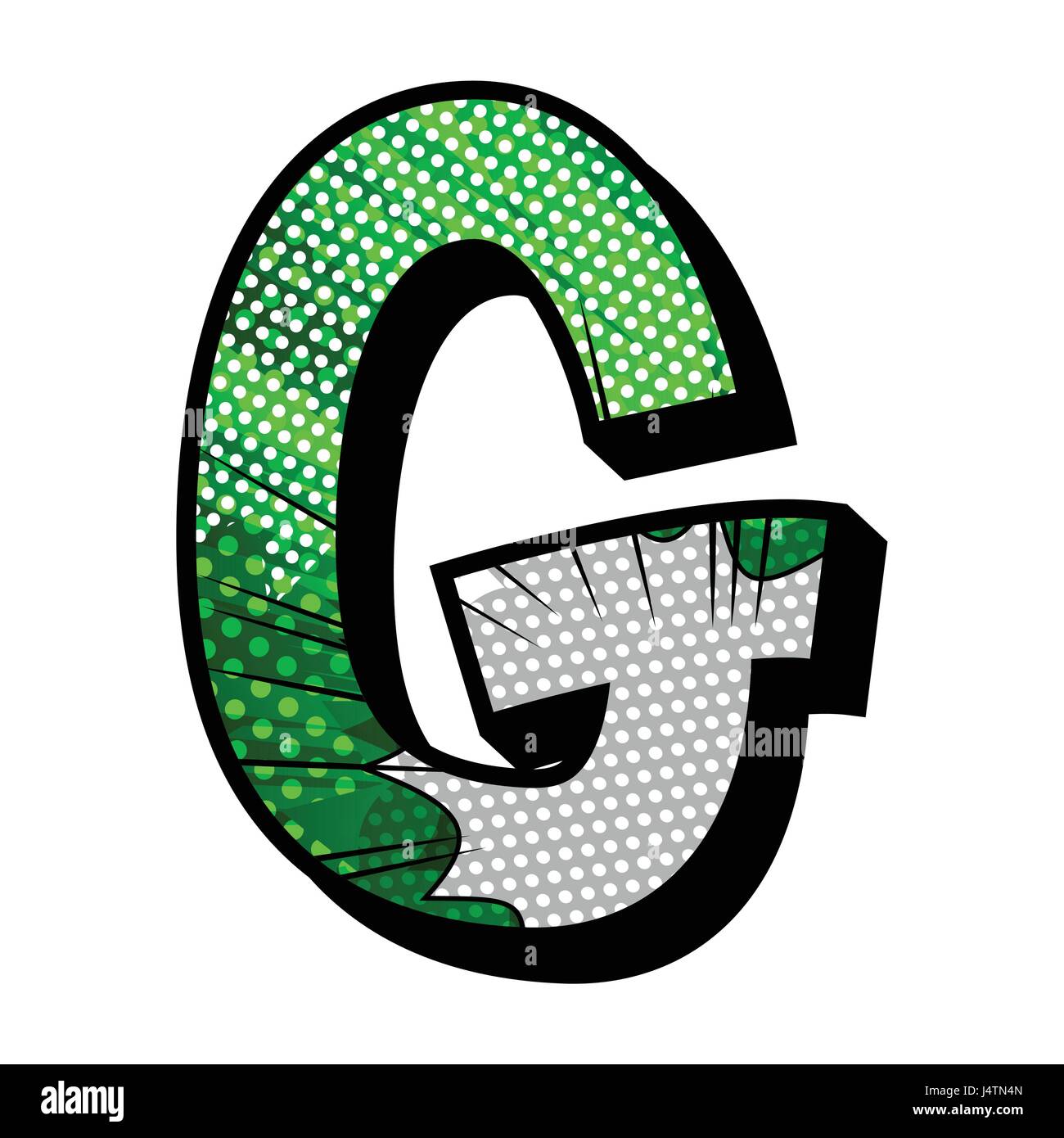 Letter G filled with comic book explosion, background Stock Vector ...