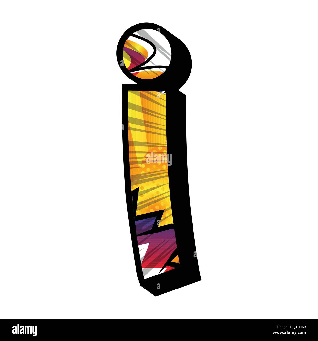 Letter I filled with comic book explosion, background Stock Vector ...