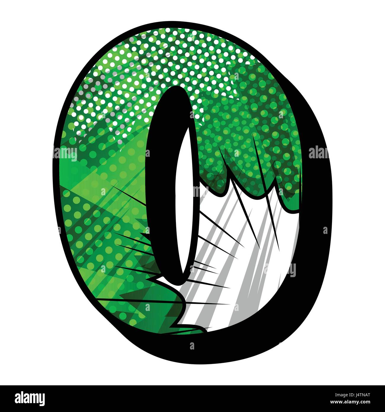 Letter O filled with comic book explosion, background Stock Vector ...