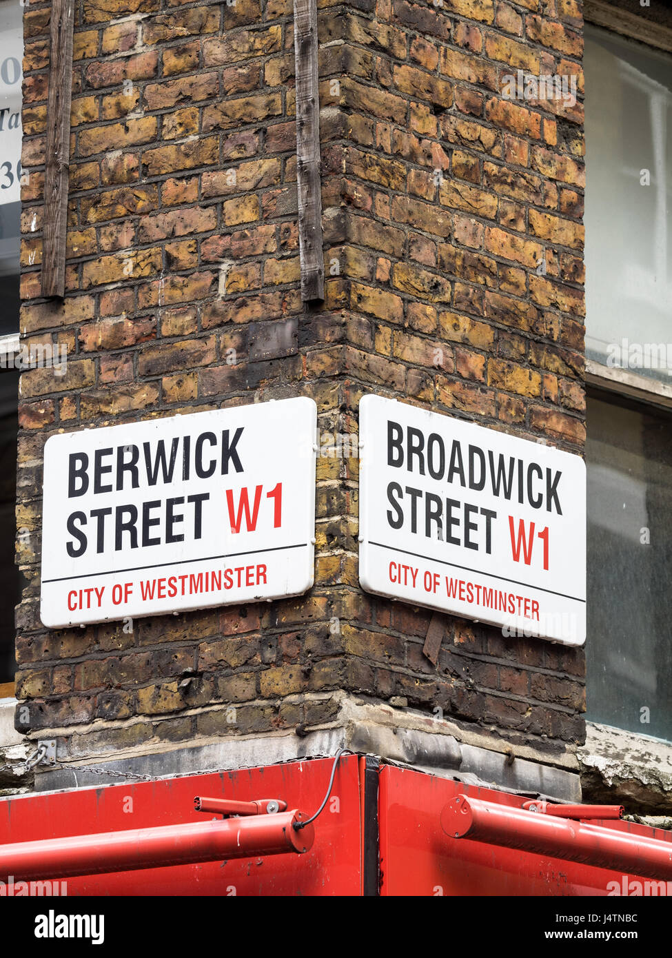 City of Westminster street signs at the junction of Berwick Street and ...