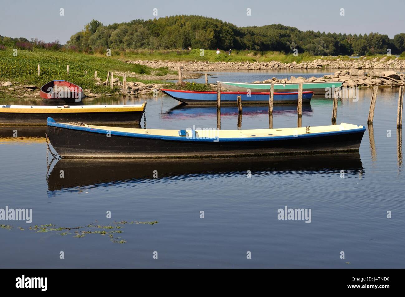 boat on Loire river Stock Photo - Alamy