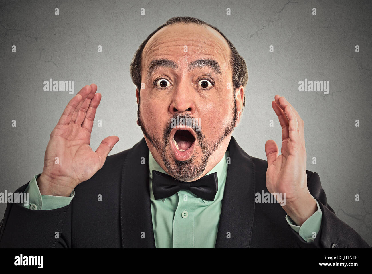 Surprise astonished man. Closeup portrait man looking surprised in full ...