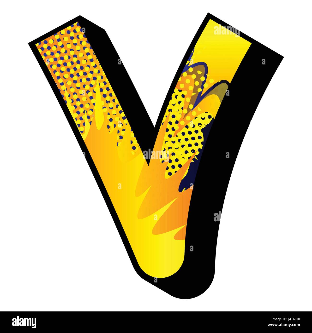 Letter V filled with comic book explosion, background Stock Vector ...