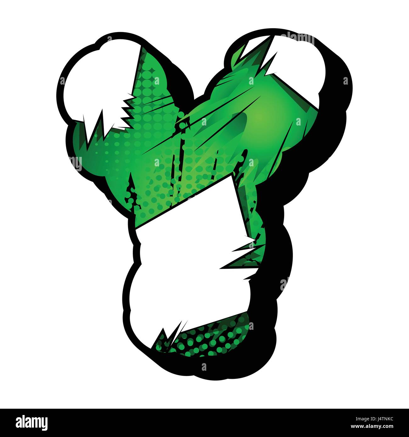 Letter Y filled with comic book explosion, background Stock Vector ...