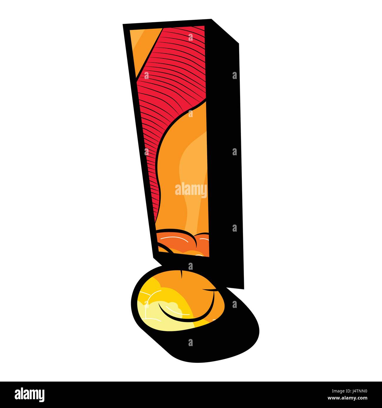 Exclamation mark filled with comic book explosion, background Stock ...