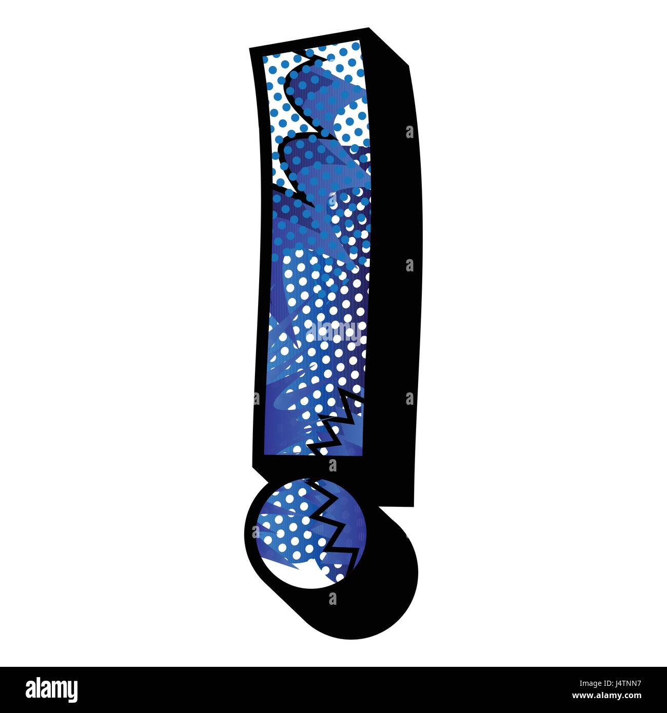 Exclamation mark filled with comic book explosion, background Stock ...