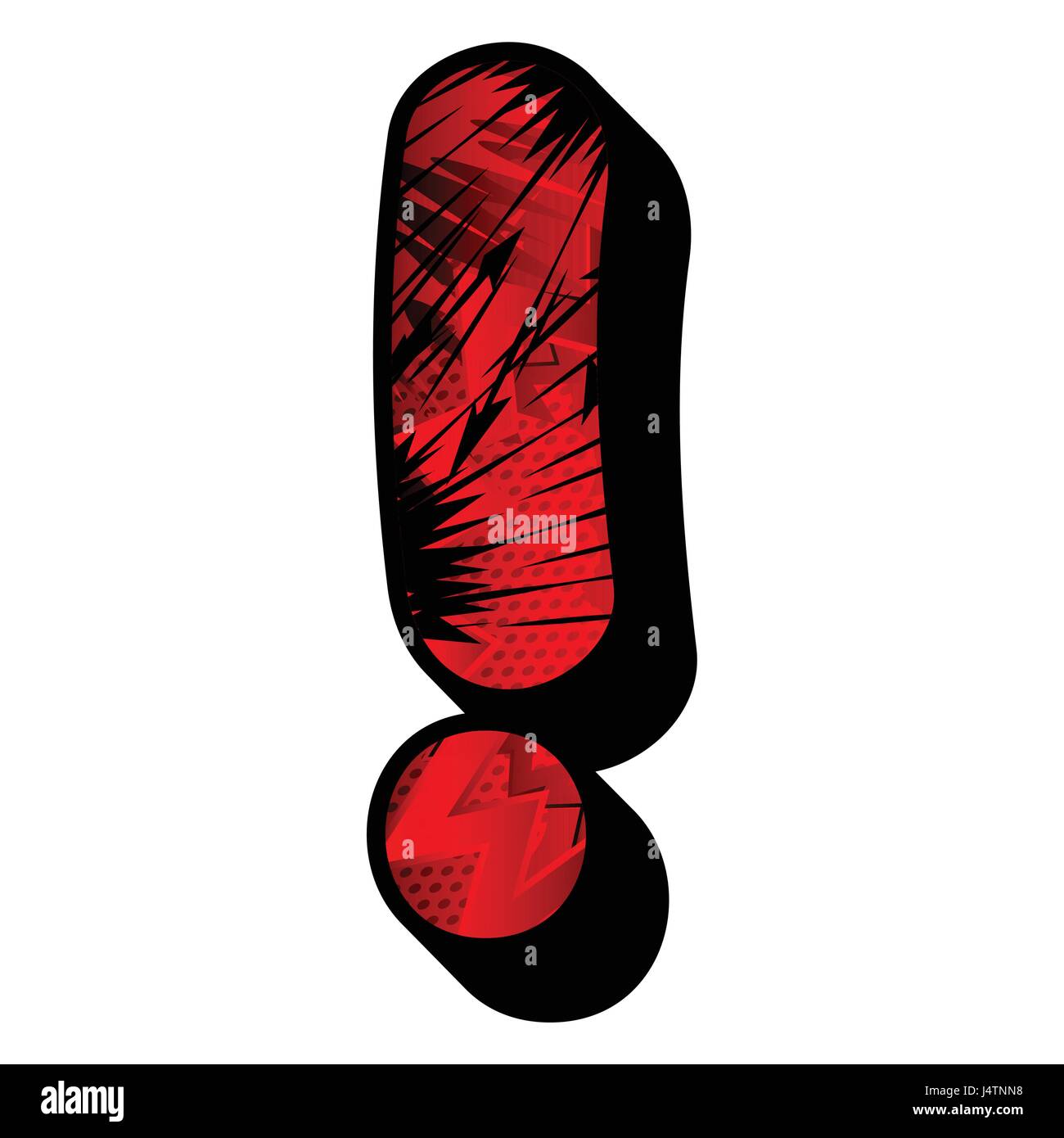 Exclamation mark filled with comic book explosion, background Stock ...