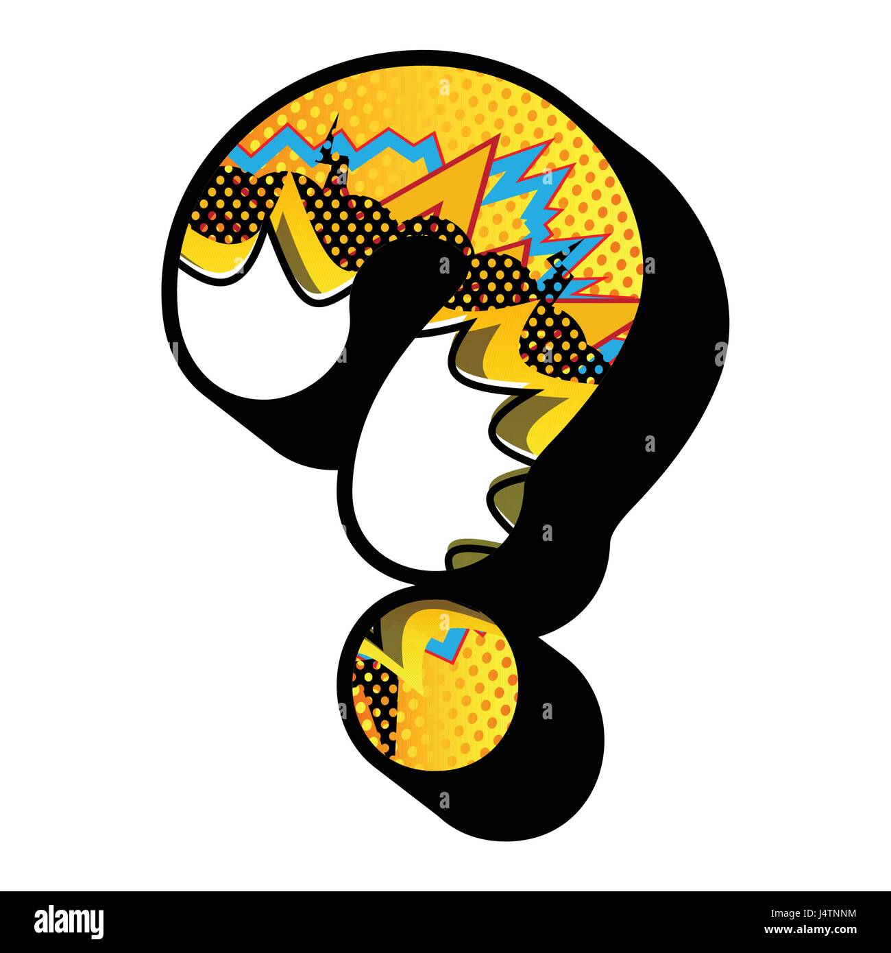 Question mark filled with comic book explosion, background Stock Vector ...