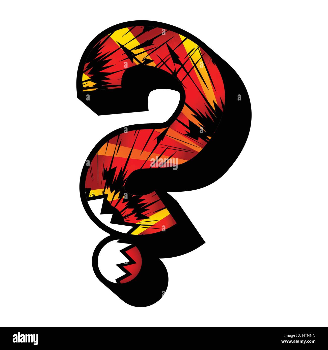 Question mark filled with comic book explosion, background Stock Vector ...
