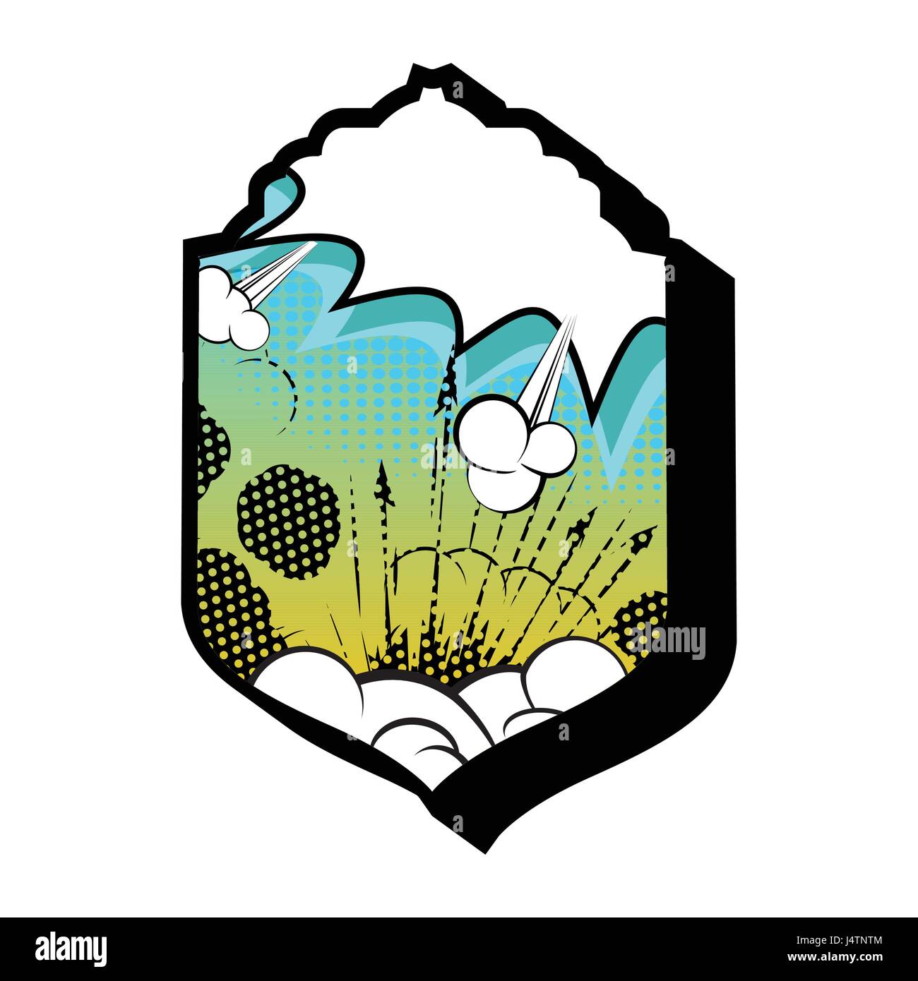 Label filled with comic book explosion, background Stock Vector Image ...