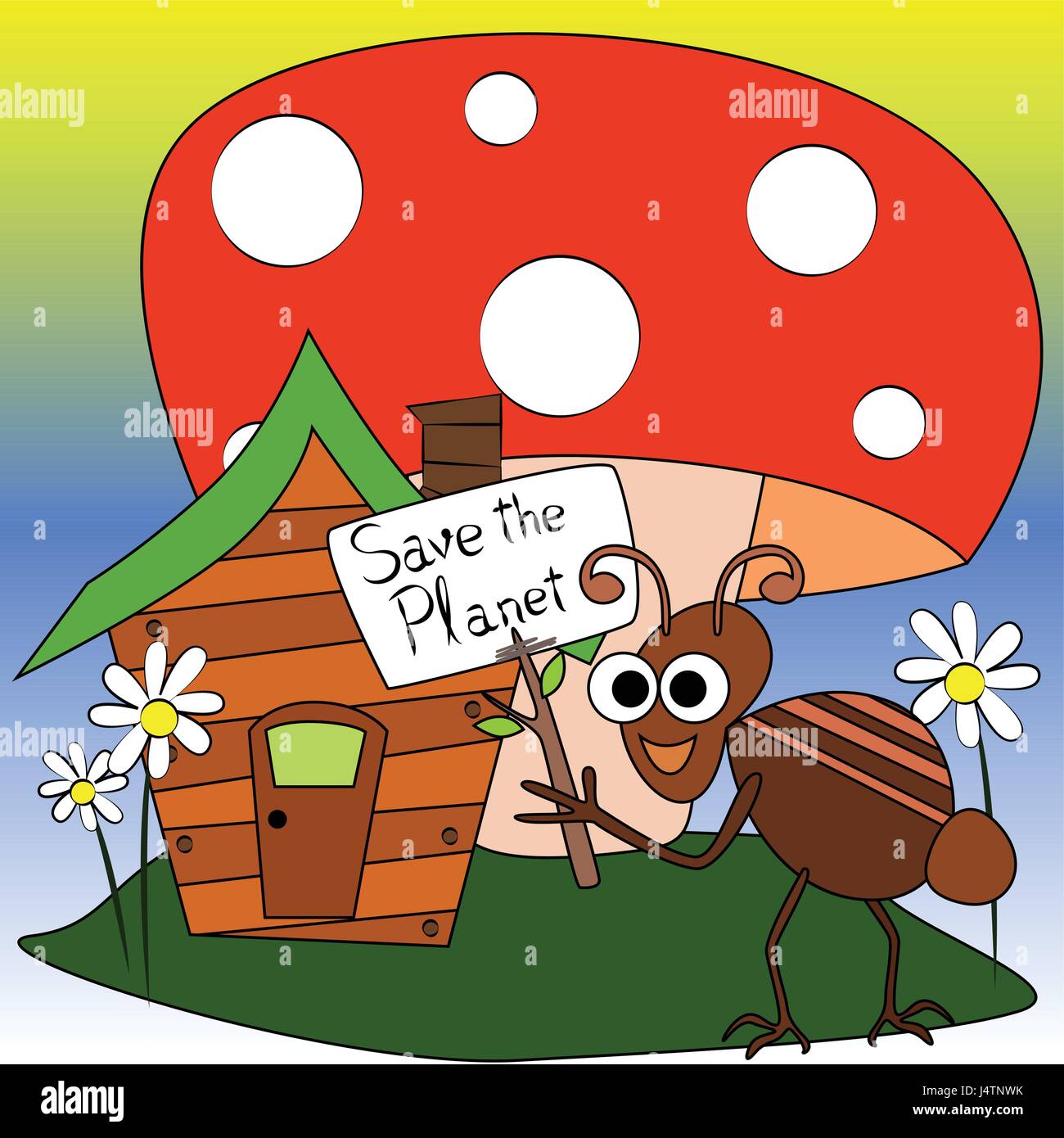 Ant in environment Stock Vector Images - Alamy