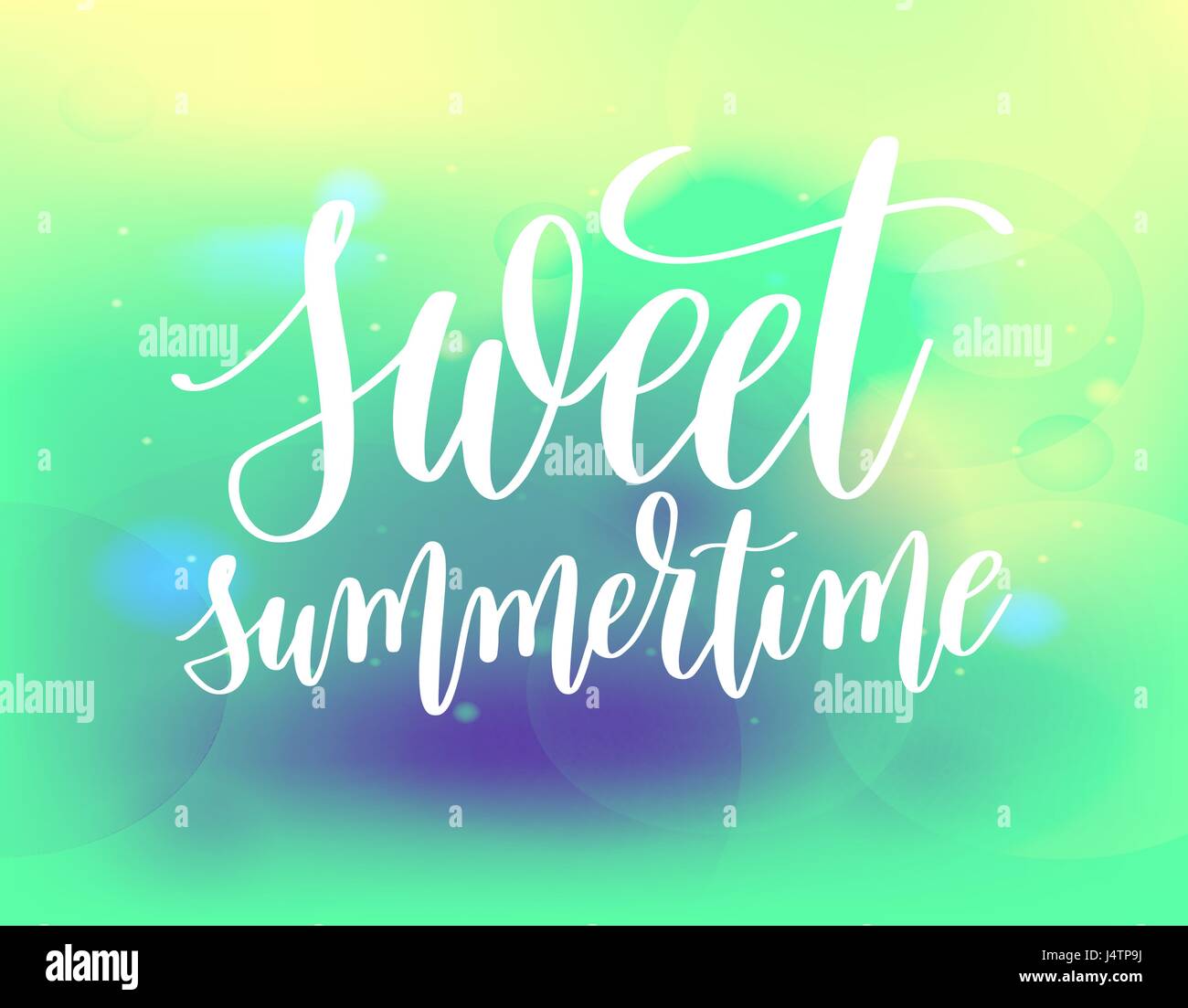 sweet summertime hand lettering Stock Vector Image & Art - Alamy