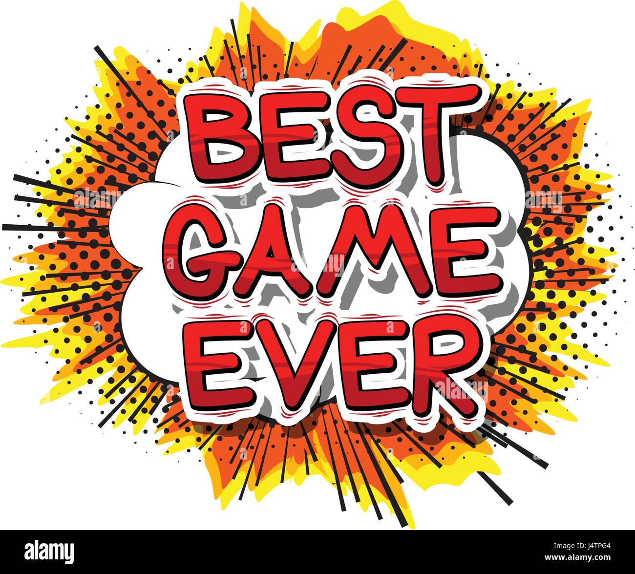 Best Game Ever - Comic book style word on abstract background Stock ...