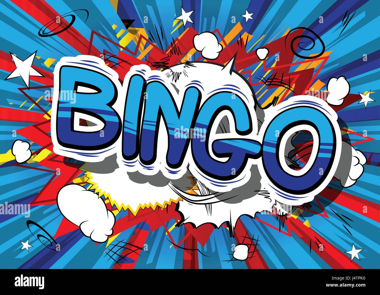 Bingo - Comic book style word on abstract background Stock Vector Image ...