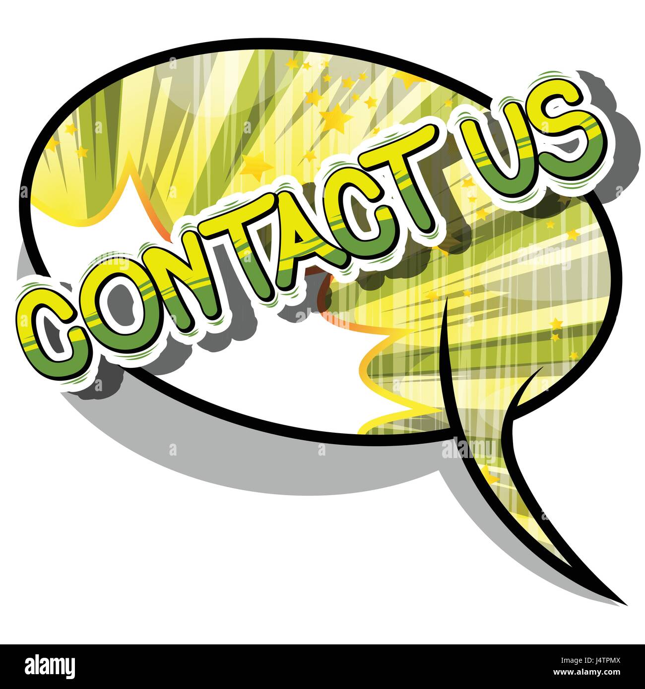 Contact Us - Comic book style word on abstract background Stock Vector ...
