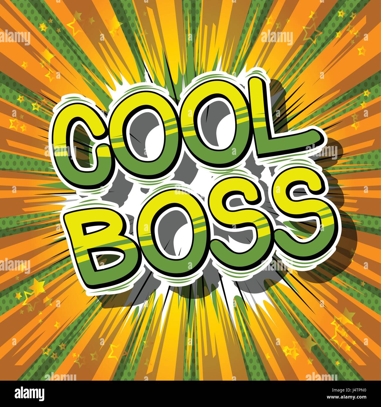 Cool Boss - Comic book style word on abstract background Stock Vector ...