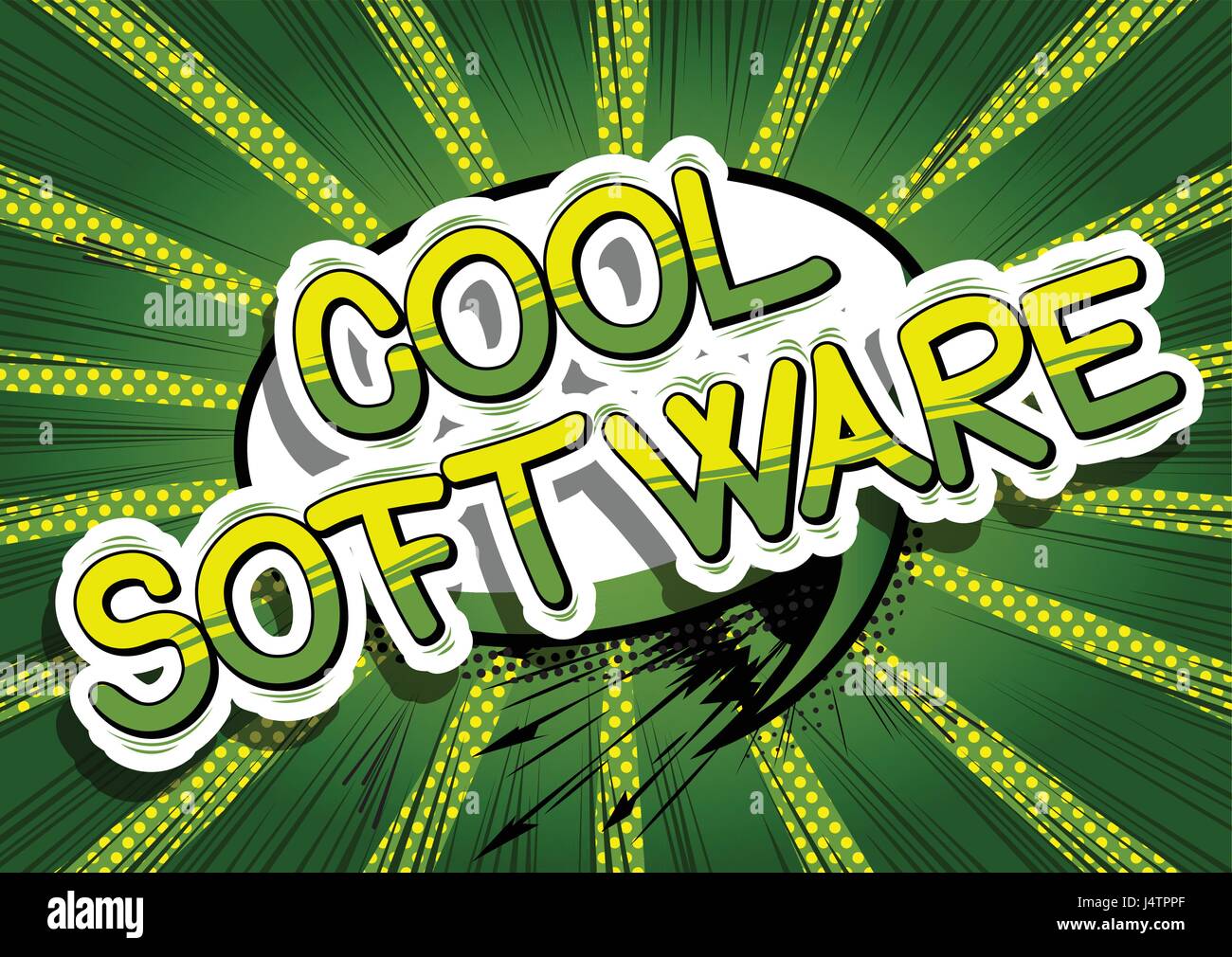 Cool Software - Comic book style word on abstract background Stock ...