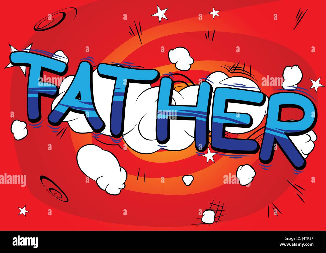 Father - Comic book style word on comic book abstract background Stock ...