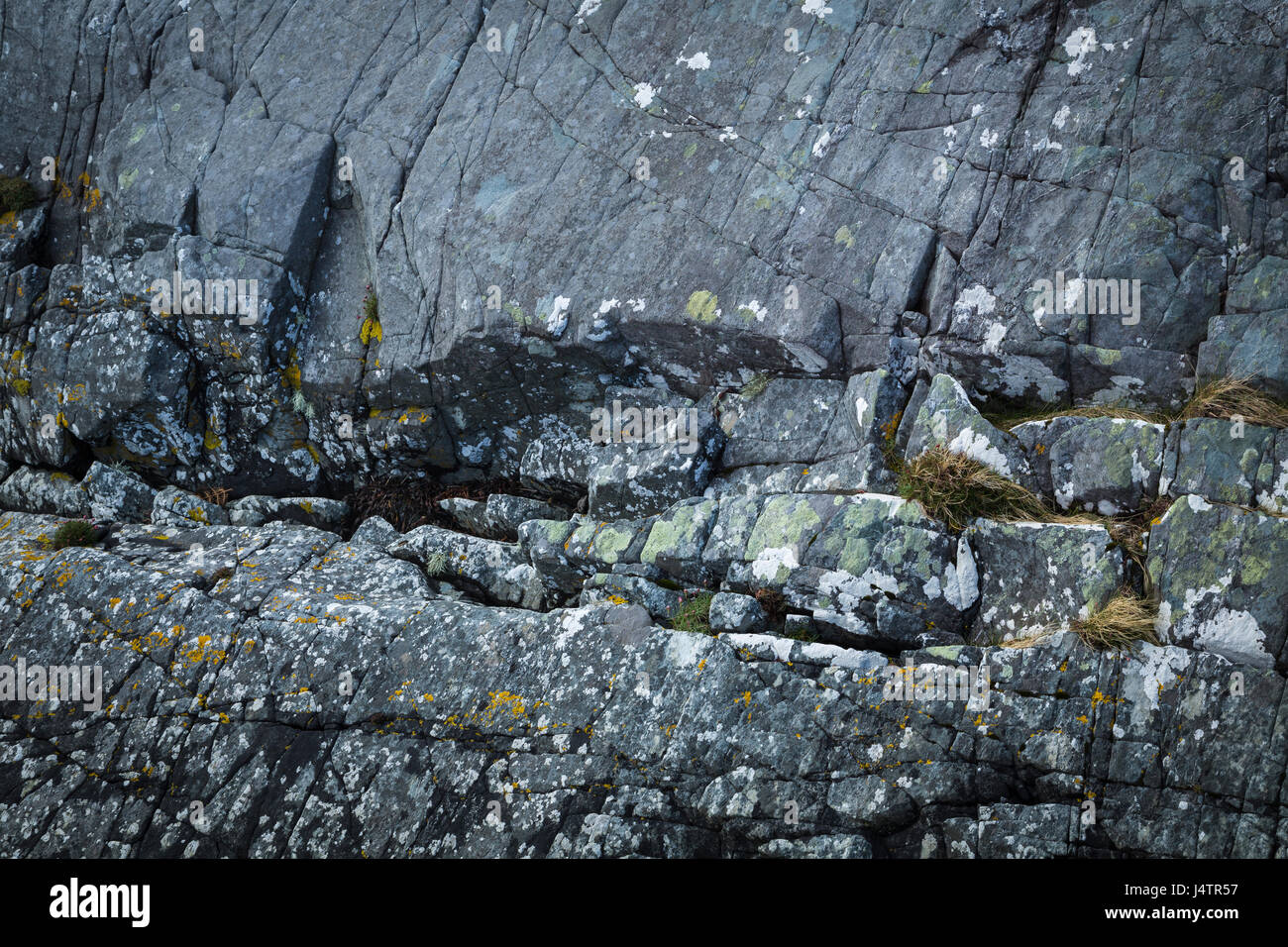 Fissures in granite rock, Western Highlands, Scotland Stock Photo - Alamy