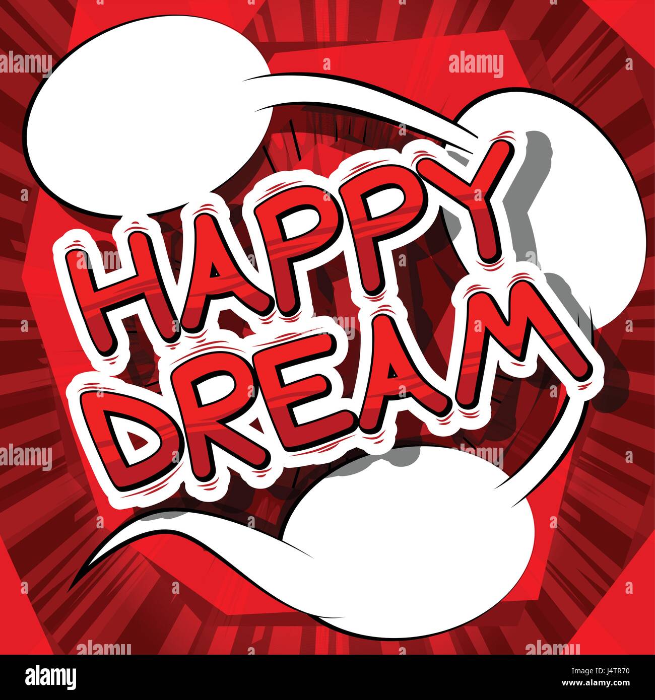 Happy Dream - Comic book style word on abstract background Stock Vector ...