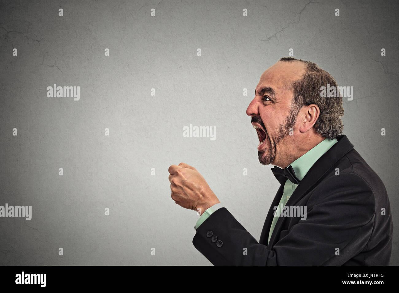 Side profile portrait bitter mad displeased pissed off angry grumpy ...