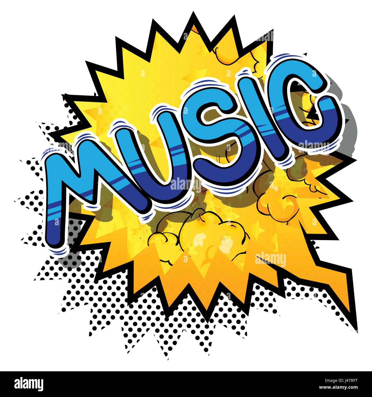 Music - Comic book style word on abstract background Stock Vector Image ...