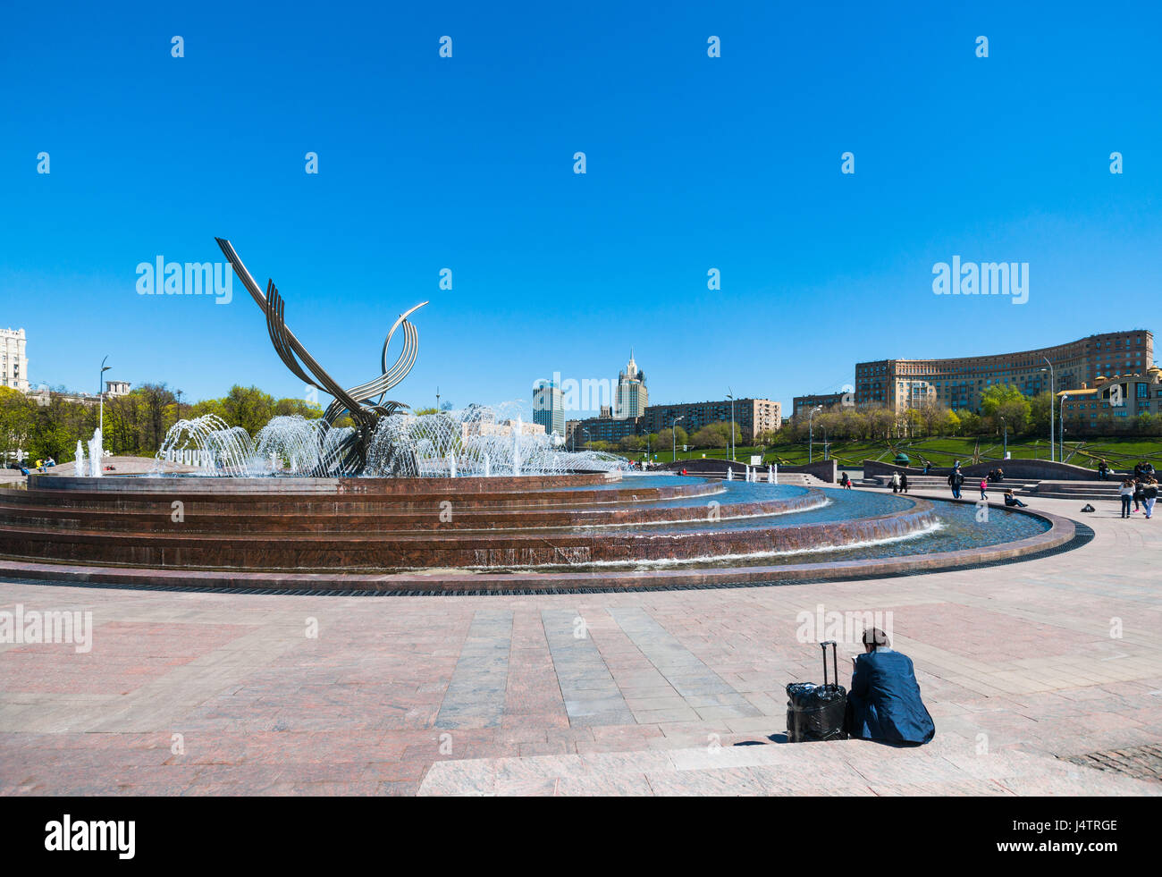 MOSCOW, RUSSIA - MAY 14, 2017: Fountain "Abduction of Europa" on Europe ...