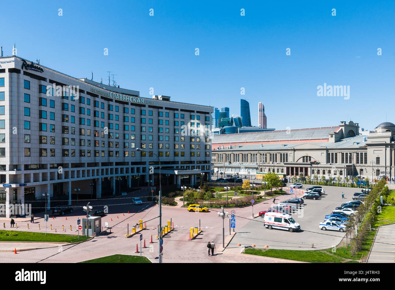 MOSCOW, RUSSIA - MAY 14, 2017: Four star Radisson Blu Slavyanskaya ...