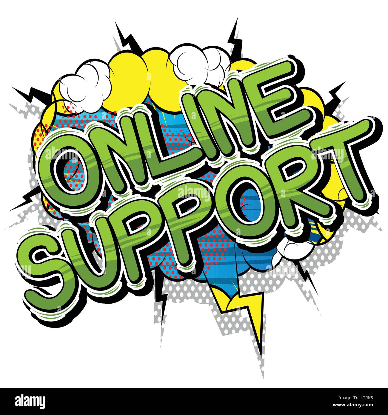 Online support comic book style hi-res stock photography and images - Alamy