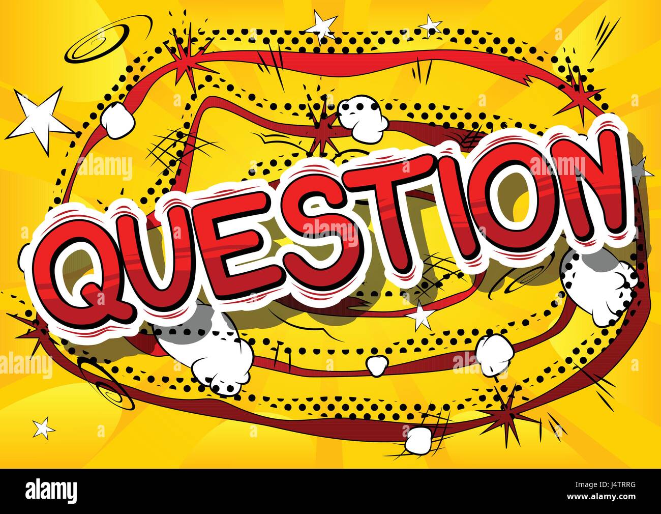 Question - Comic book style word on abstract background Stock Vector ...