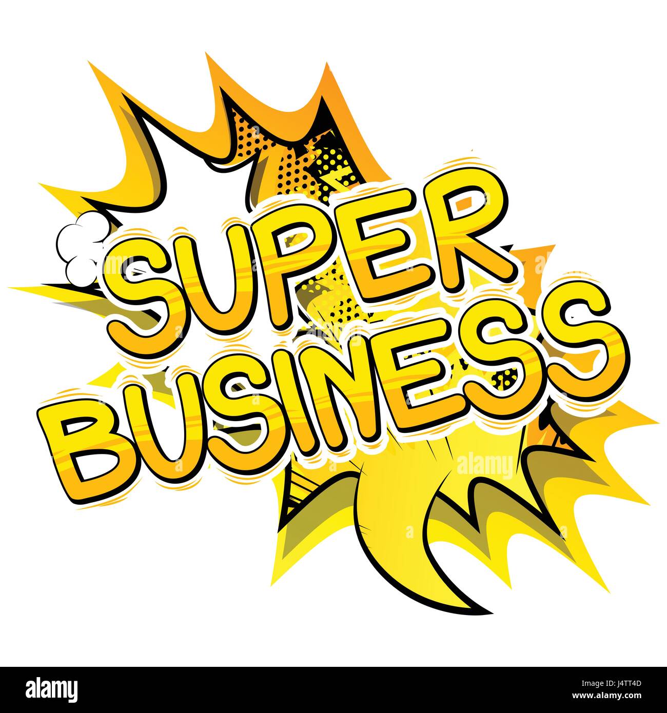 Super Business - Comic book style word on abstract background Stock ...