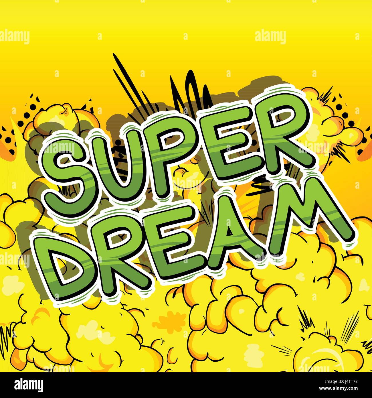 Super Dream - Comic book style word on abstract background Stock Vector ...