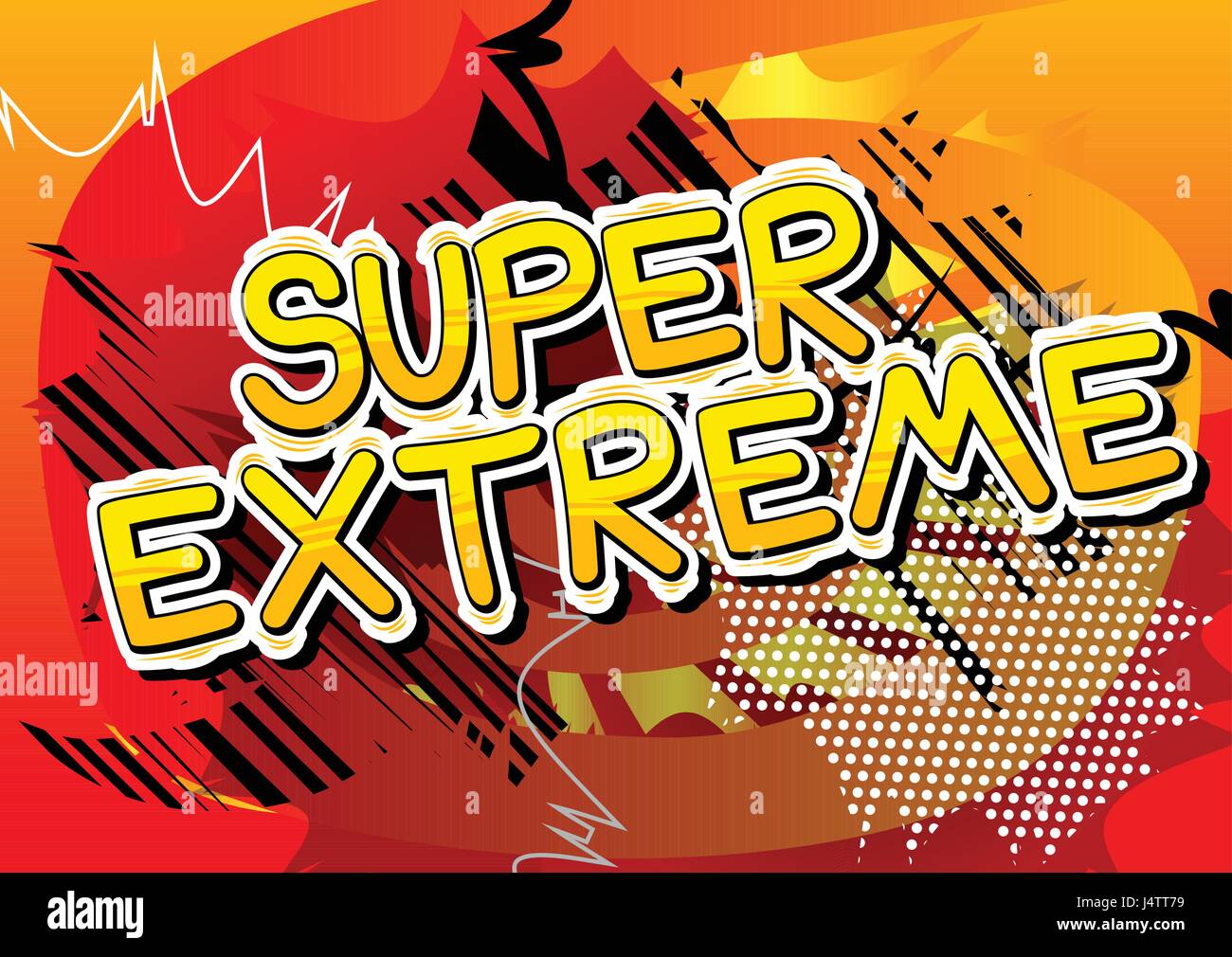 Super Extreme - Comic book style word on abstract background Stock ...